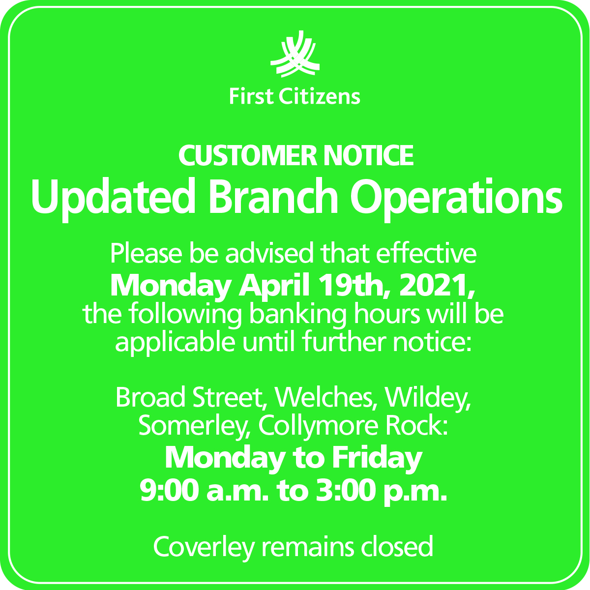 Updated Branch Operations - Barbados