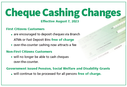 Cheque Cashing Changes - Trinidad and Tobago